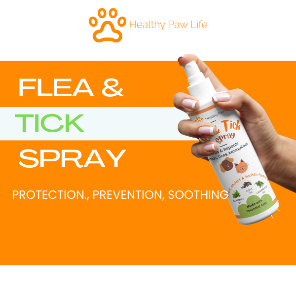 Natural Flea and Tick Spray – Safe for Dogs & Cats – Healthy Paw Life